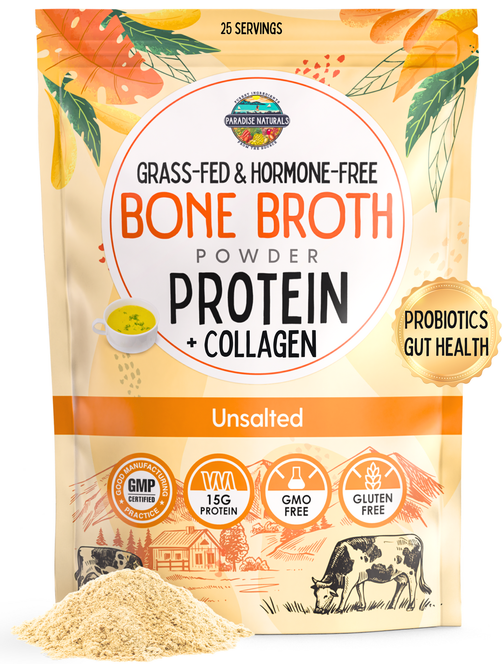 Probiotic Bone Broth Protein Powder – Paradise Naturals USA